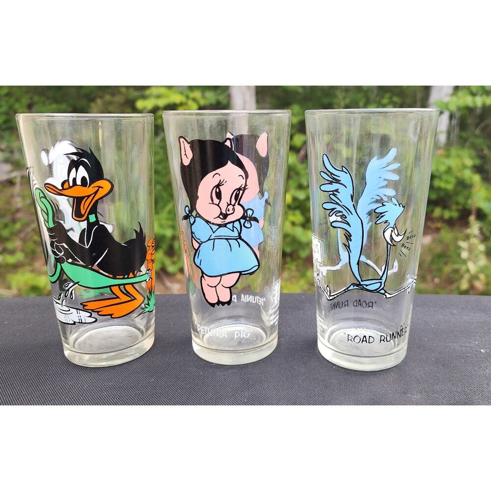 Looney Tunes Pepsi Glasses Set Of 3, 1973 And 1976 - Gem